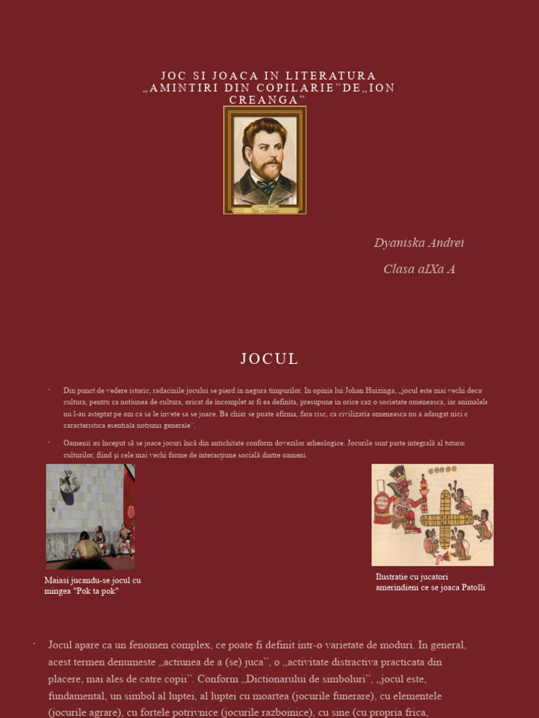Proiect Romana Joc Joaca | PDF