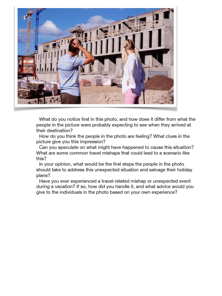 Travel b1 Speaking Practice | PDF