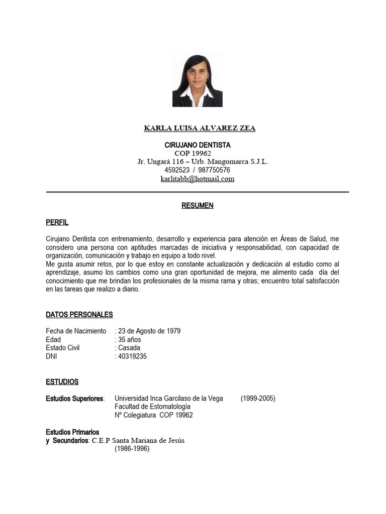 Curriculum 2019 | PDF | Odontología | Perú