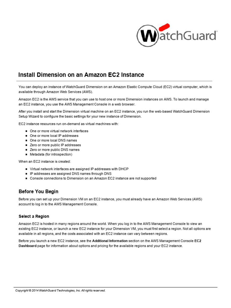 Install Dimension - Amazon EC2 - v1 3 | PDF | Computer Architecture | Computer Science