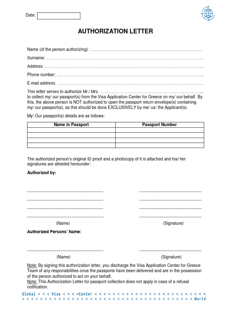 Authorization Letter.v3 | PDF | Law