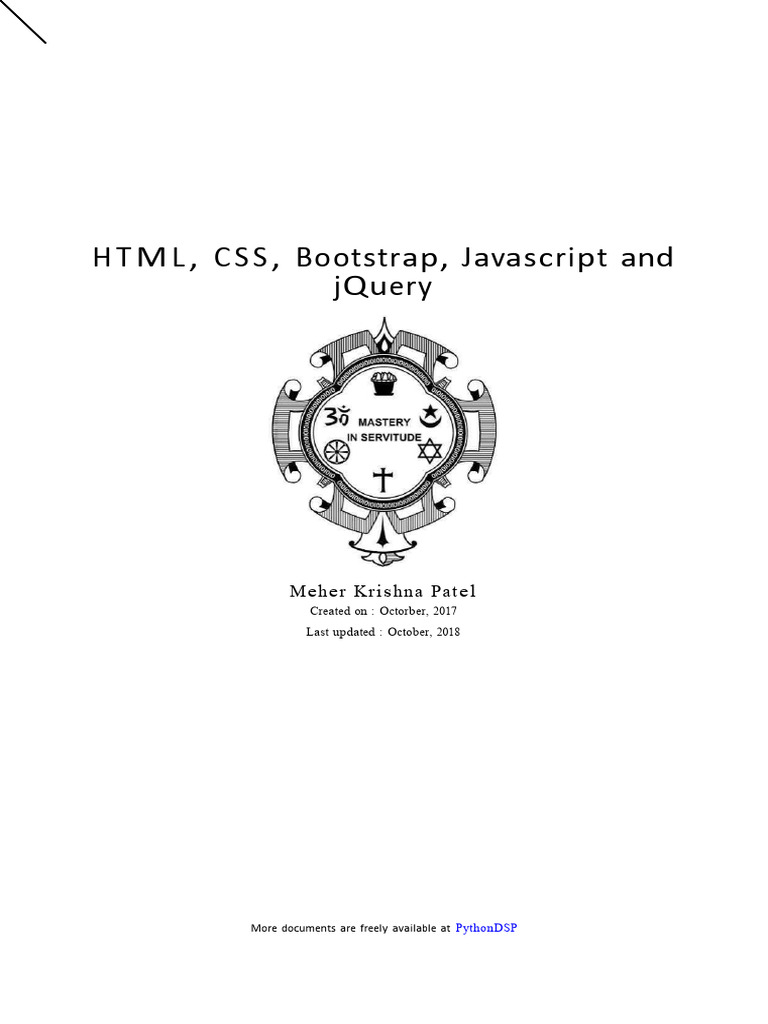 0800 Html Css Bootstrap Javascript And Jquery Pdf Io Pdf Html Element Html 9612