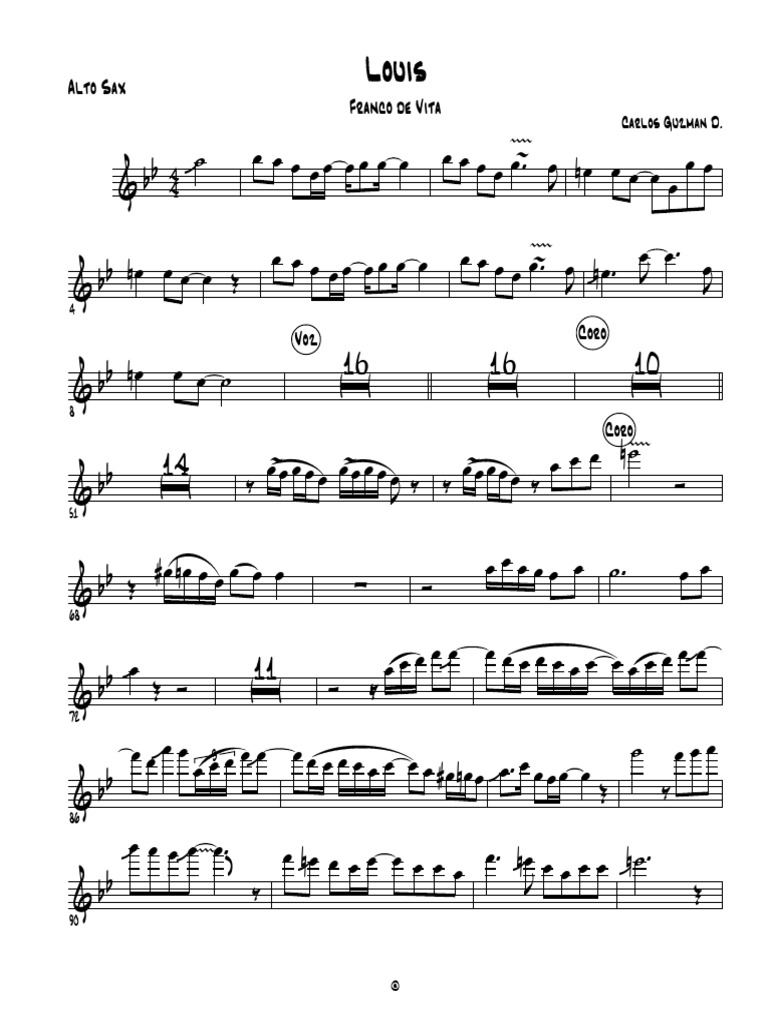 Louis: Alto Sax Franco de Vita | PDF