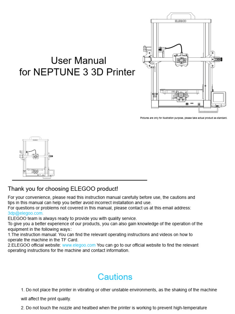 NEPTUNE_3_ENGLISH_INSTRUCTION | PDF | Printer (Computing) | Computer Virus