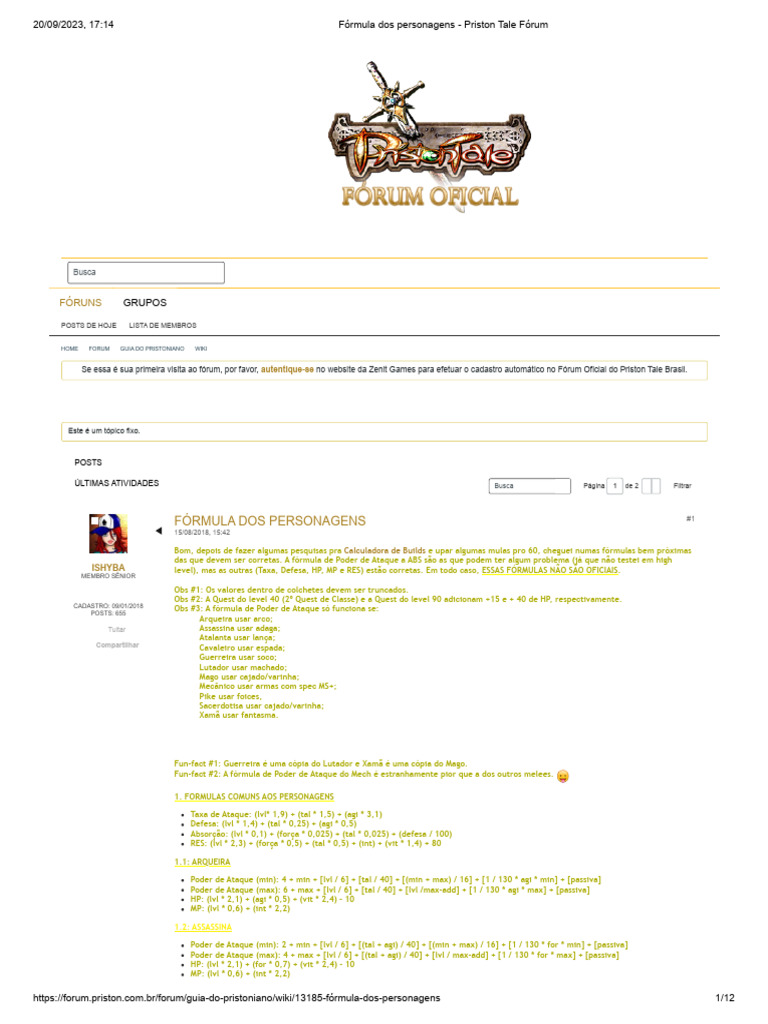 formula personagens priston | PDF | Arco e flecha