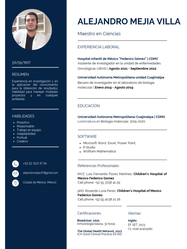 Alejandro Mejía Villa CV C2 | PDF