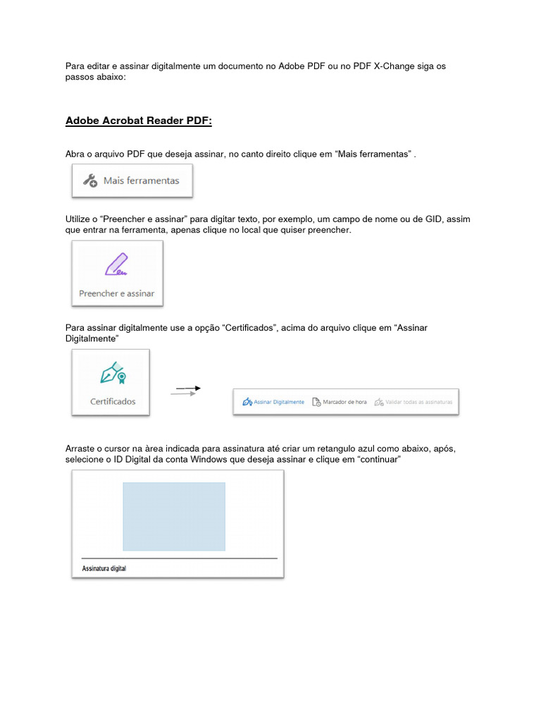 Como Preencher e Assinar Digital101 | PDF