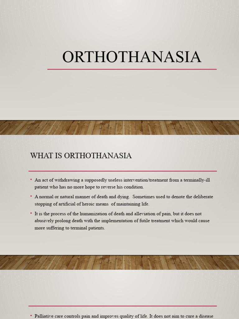 Orthothanasia | PDF