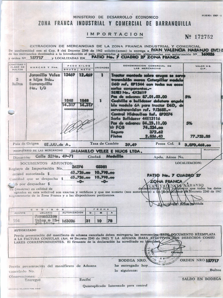 Declaracion de Importacion | Descargar gratis PDF | Comercio