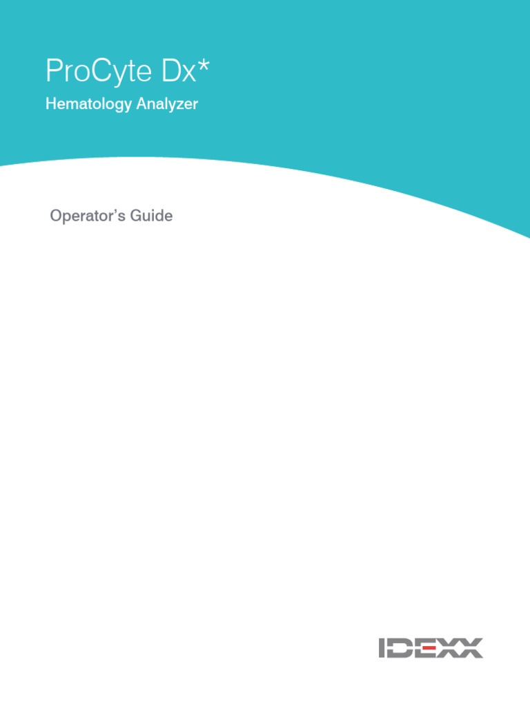 Procyte DX Operators Guide en | PDF