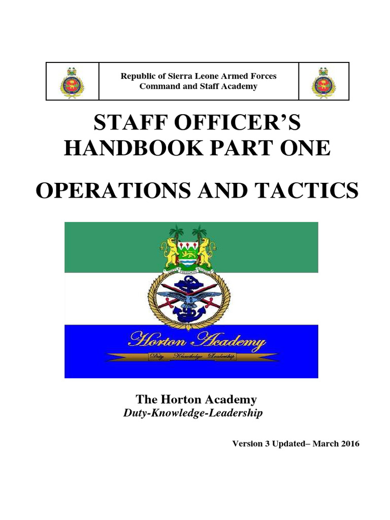 Doctrine - SOHB Part 1 - Operations and Tactics | PDF