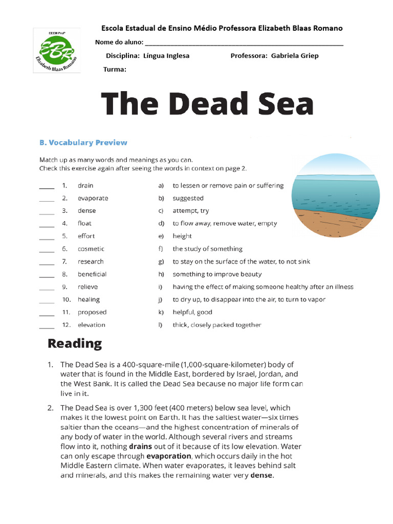 1s Anos - The Dead Sea - Text | PDF | Bem-estar
