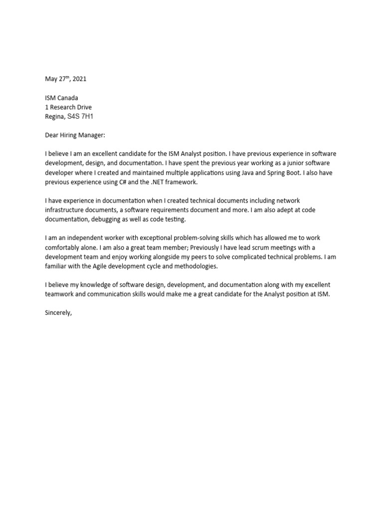 Sasktel Cover Letter | PDF | Computers Sasktel Cover Letter | PDF | Computers