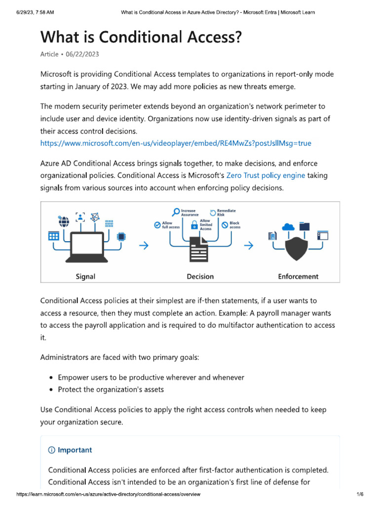 What Is Conditional Access-1 | PDF