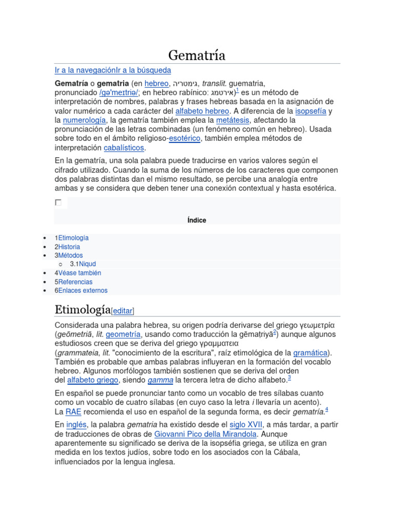 Gematría | PDF | Lenguas de Israel | Grafemas