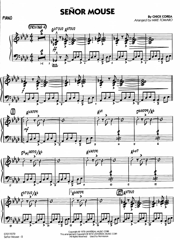 Senor Mouse - Piano Sheet | PDF