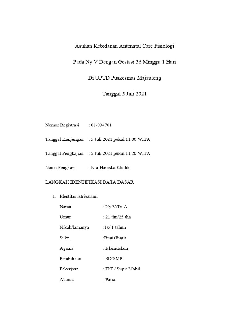 Askeb Fisiologi Anc | PDF