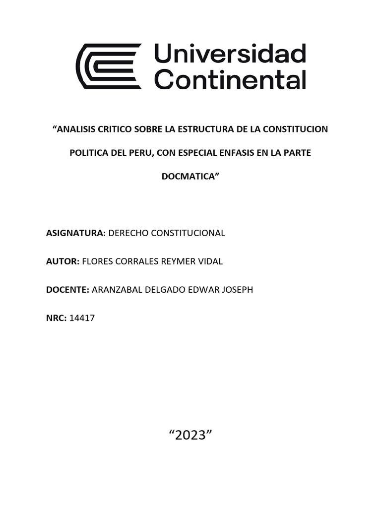 La Constitución Política Del Perú Pdf Constitución Democracia