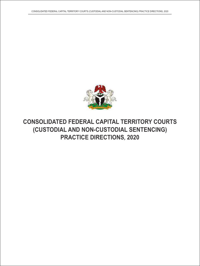 FCT Courts Sentencing Guidelines | PDF | Child Custody | Human Life Stages