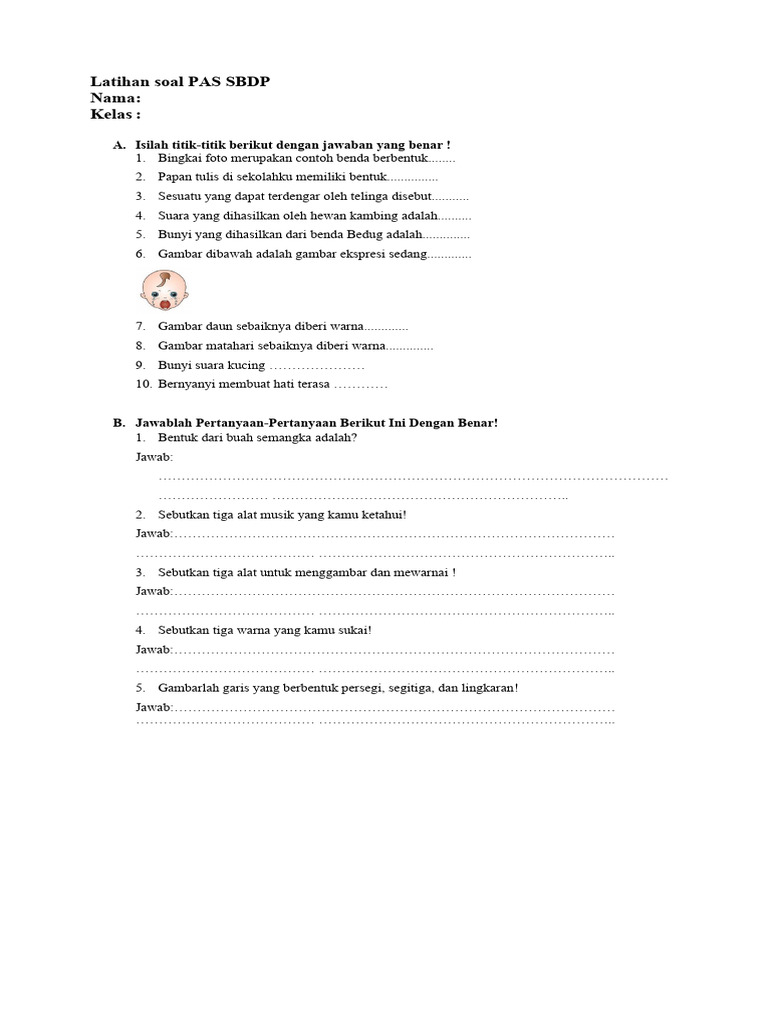 Latihan Soal PAS SBDP | PDF