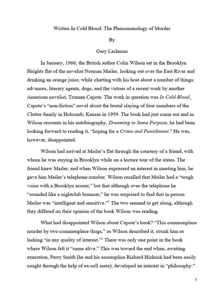 Written in Cold Blood | PDF