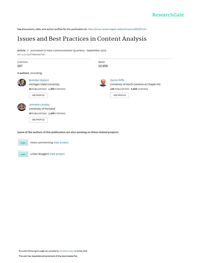 Content Analysis Best Practices | PDF | Sampling (Statistics) | Science