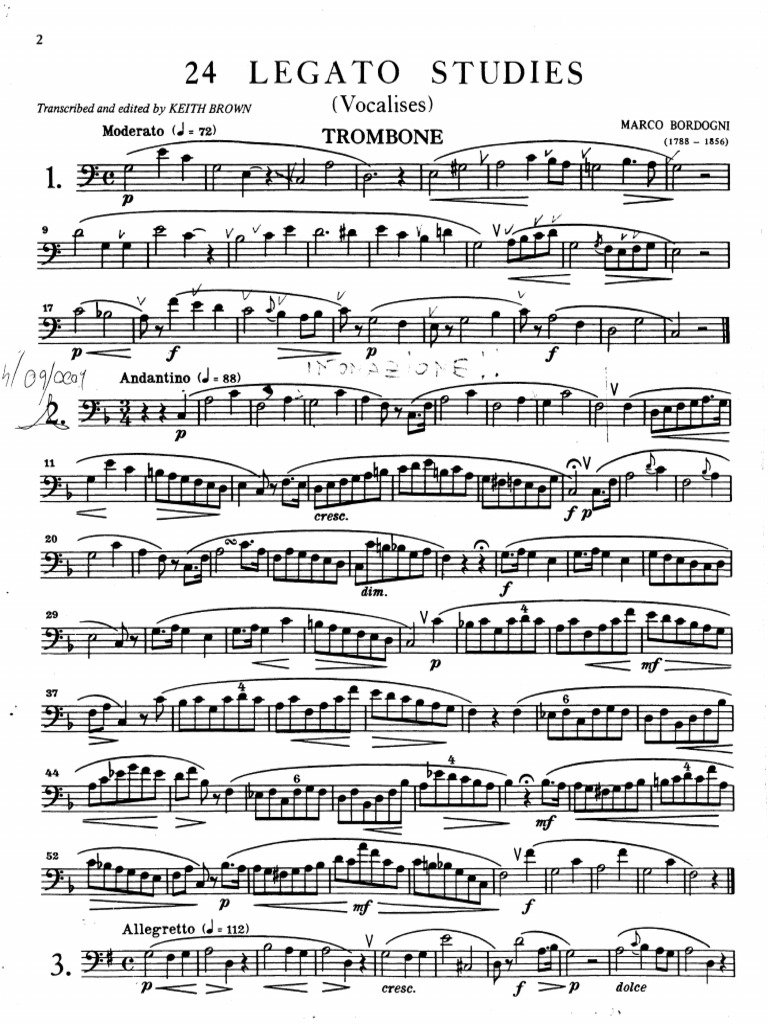 Bordogni - 24 Legato Studies | PDF