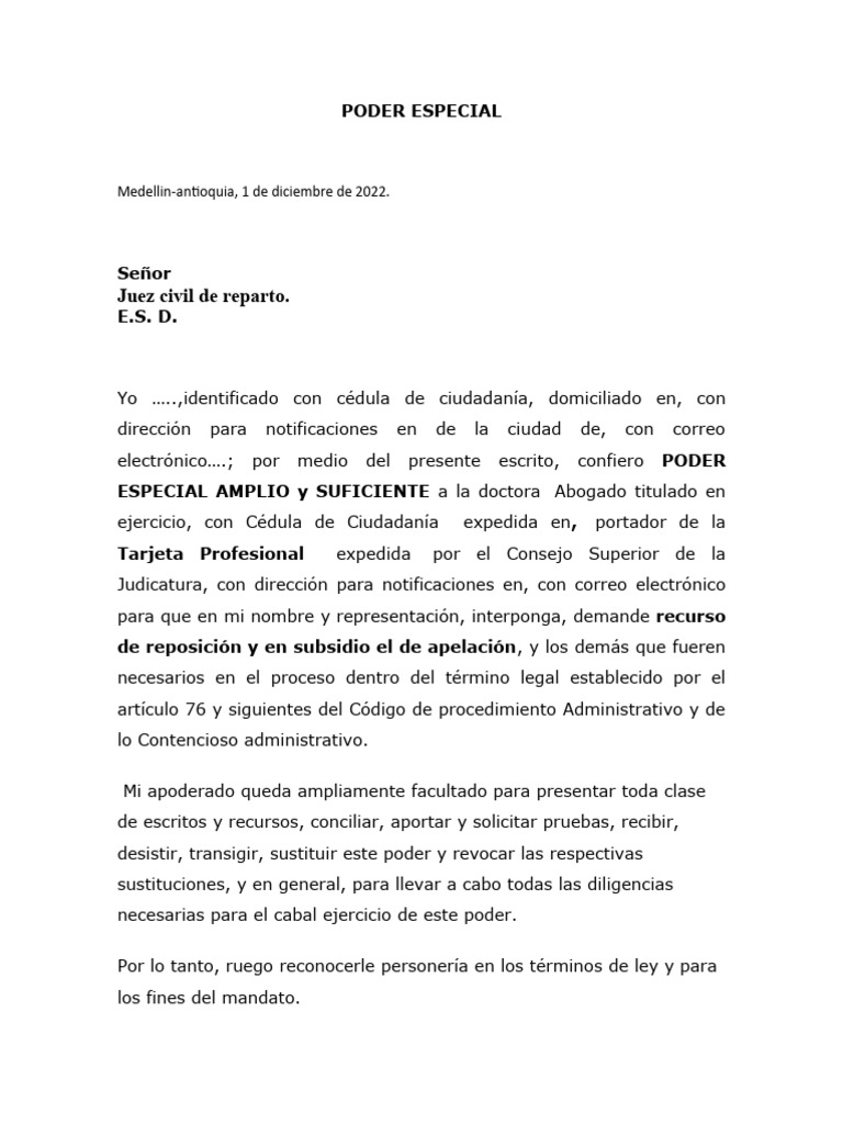 Poder Especial | PDF