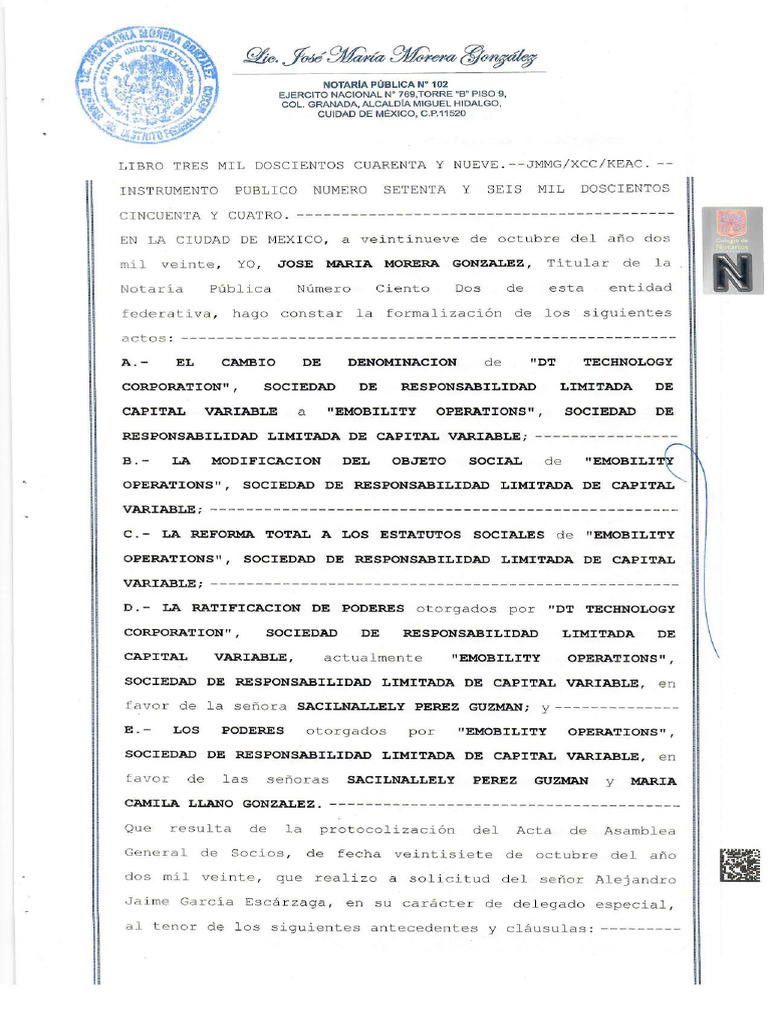 7 y 8 Acta y Poder Del Rl-Maria Camila Llano Gonzalez DTC | PDF