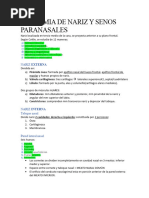 Nariz y Senos Paranasales | PDF | Nariz humana | Rinología