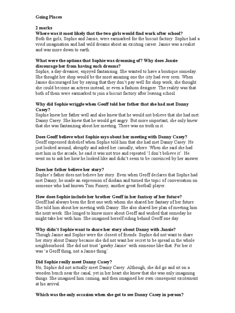 Going Places | PDF | Dream | Reality