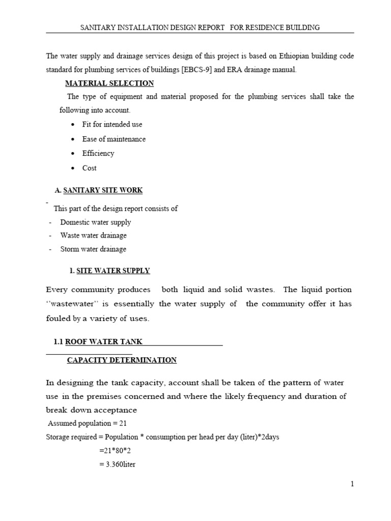 Sanitary Report Ashenfi | PDF