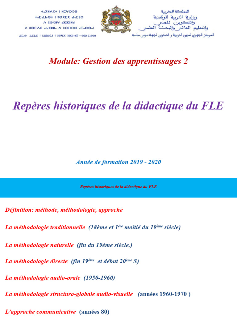 Évolution des méthodologies FLE | PDF | la communication | Apprentissage