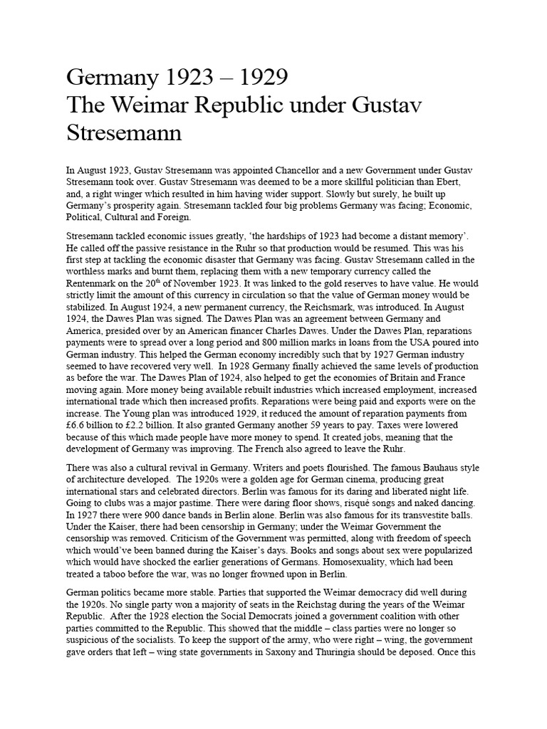 Germany 1923 - 1929 | PDF