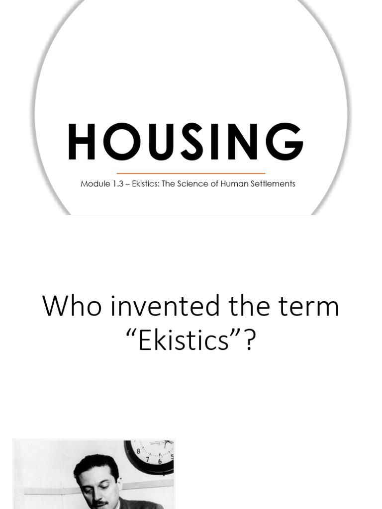 2.1 - Ekistics (Theories On Housing) | PDF | Science