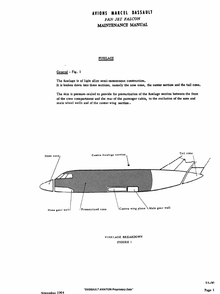 Avions Marc El Dassault: Fan. Jet Falcon Maintenance Manual | PDF