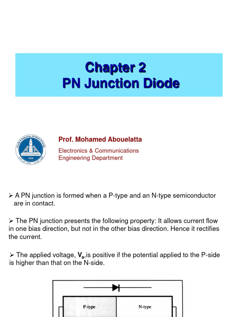 Chapter (2) Part (1) (PN Junction Diode) | Download Free PDF | P–N Junction | Semiconductors