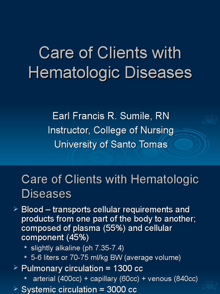Managing Hematologic Disorders | PDF | Leukemia | Anemia
