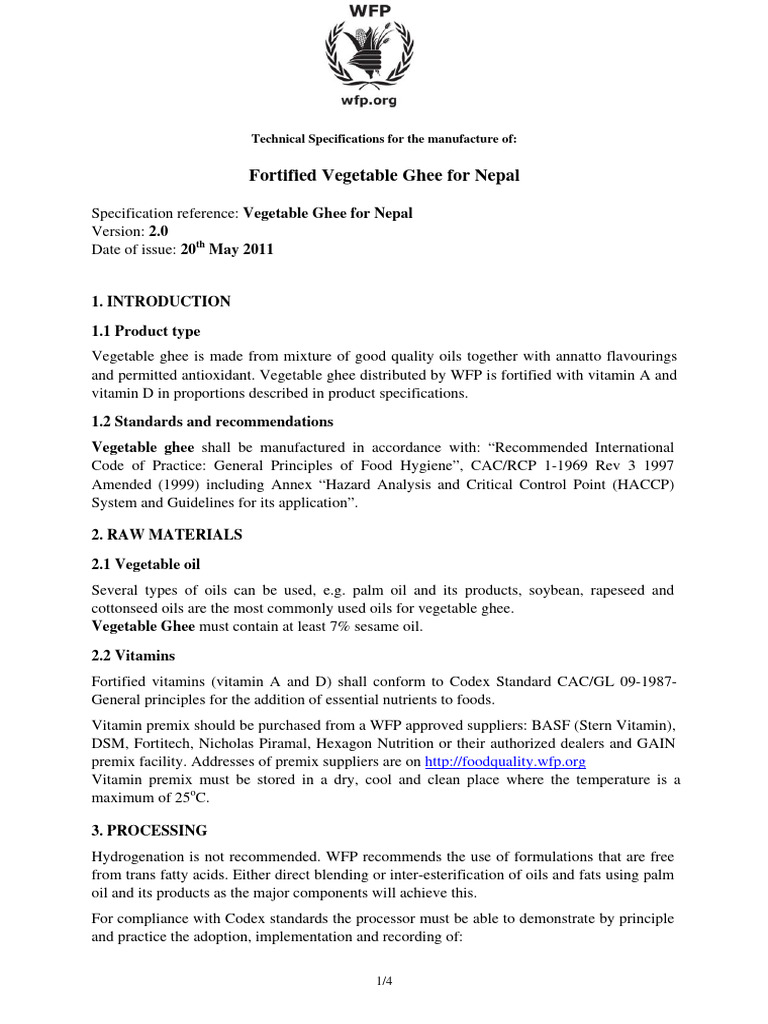 Vegetable Ghee | Download Free PDF | Vegetable Oil | Vegetables