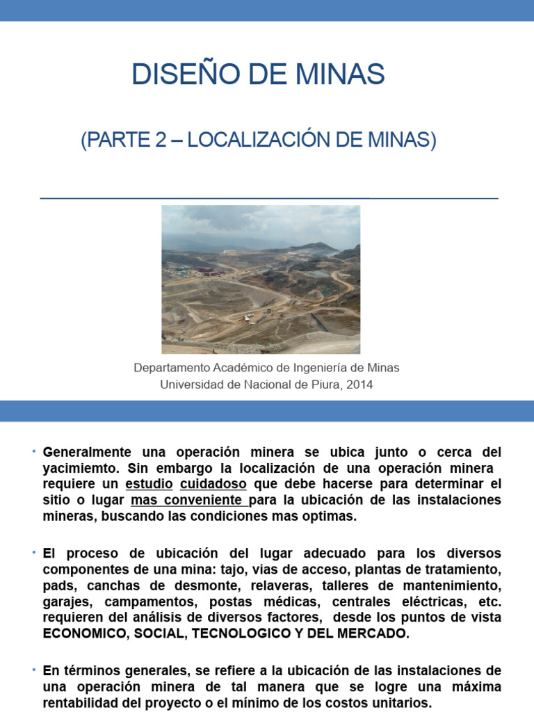 2 - Ubicación de Mina - Control Escrito 2 | PDF | Minería | Transporte