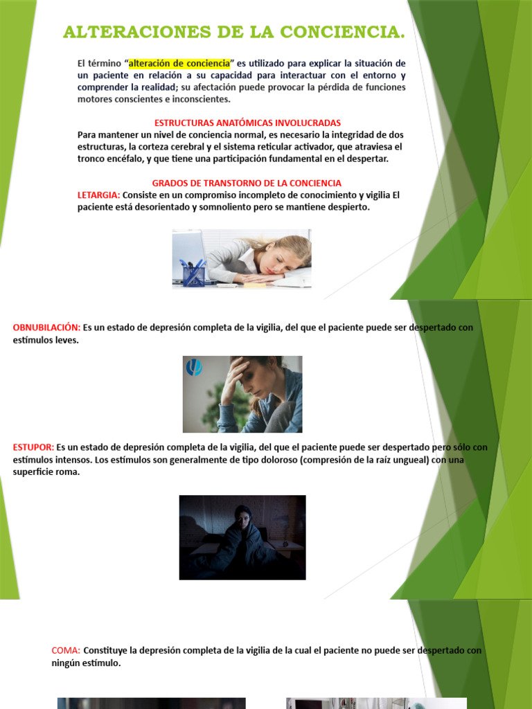 Alteraciones de La Conciencia 2 | PDF | Coma | Conciencia