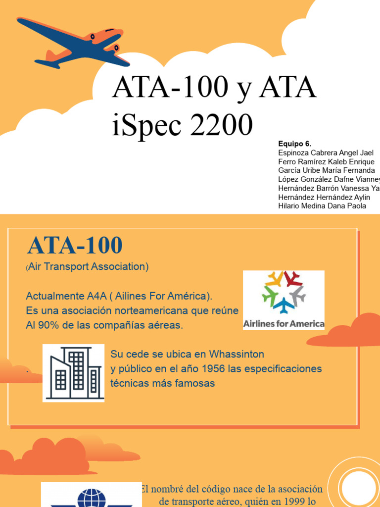 ATA-100 y iSpec 2200 en Aviación | PDF | Transporte | Aeronave