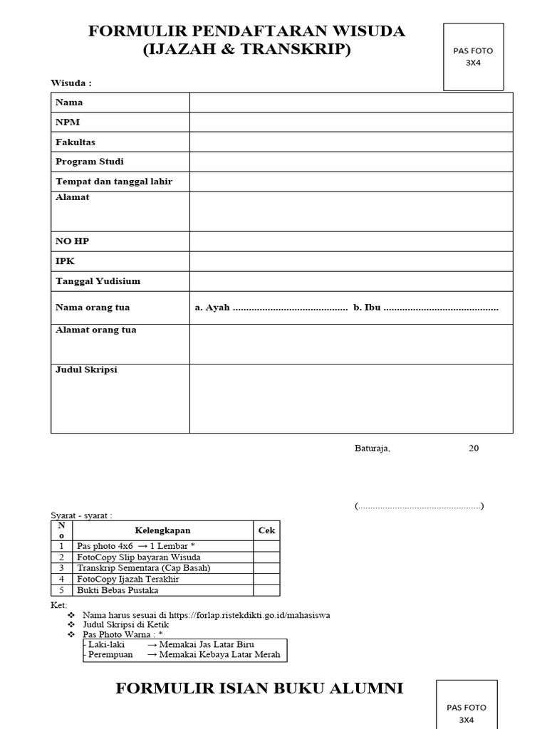 Formulir Isian | PDF