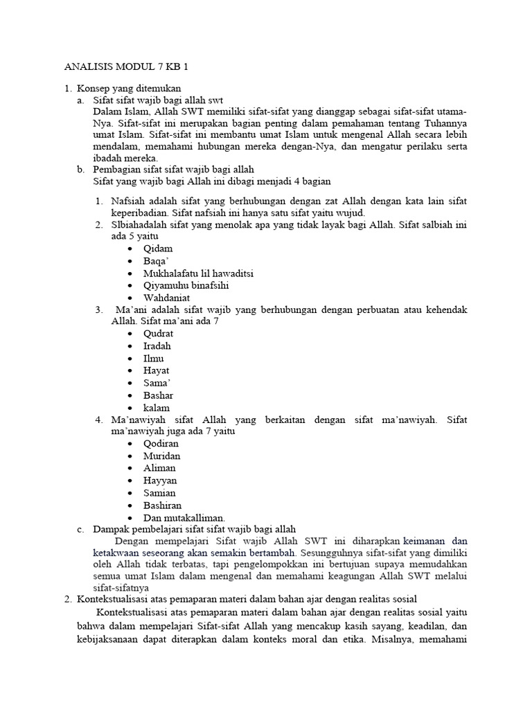 Analisis Modul 7 KB 1 | PDF | Sains & Matematika