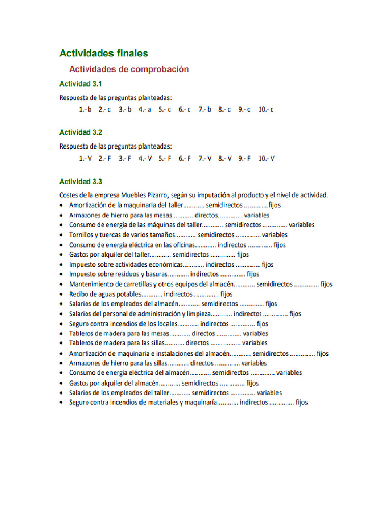 Soluciones Actividades Finales Tema - 3 | PDF
