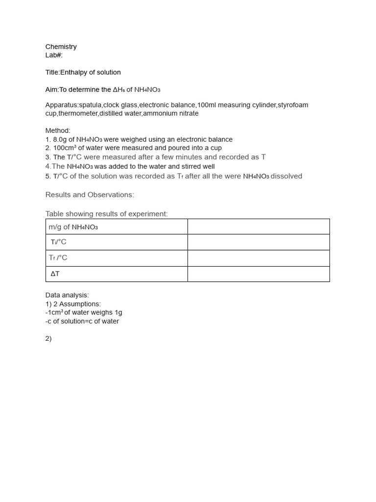 Chemistry Enthalpy | Download Free PDF | Chemical Reactions | Enthalpy