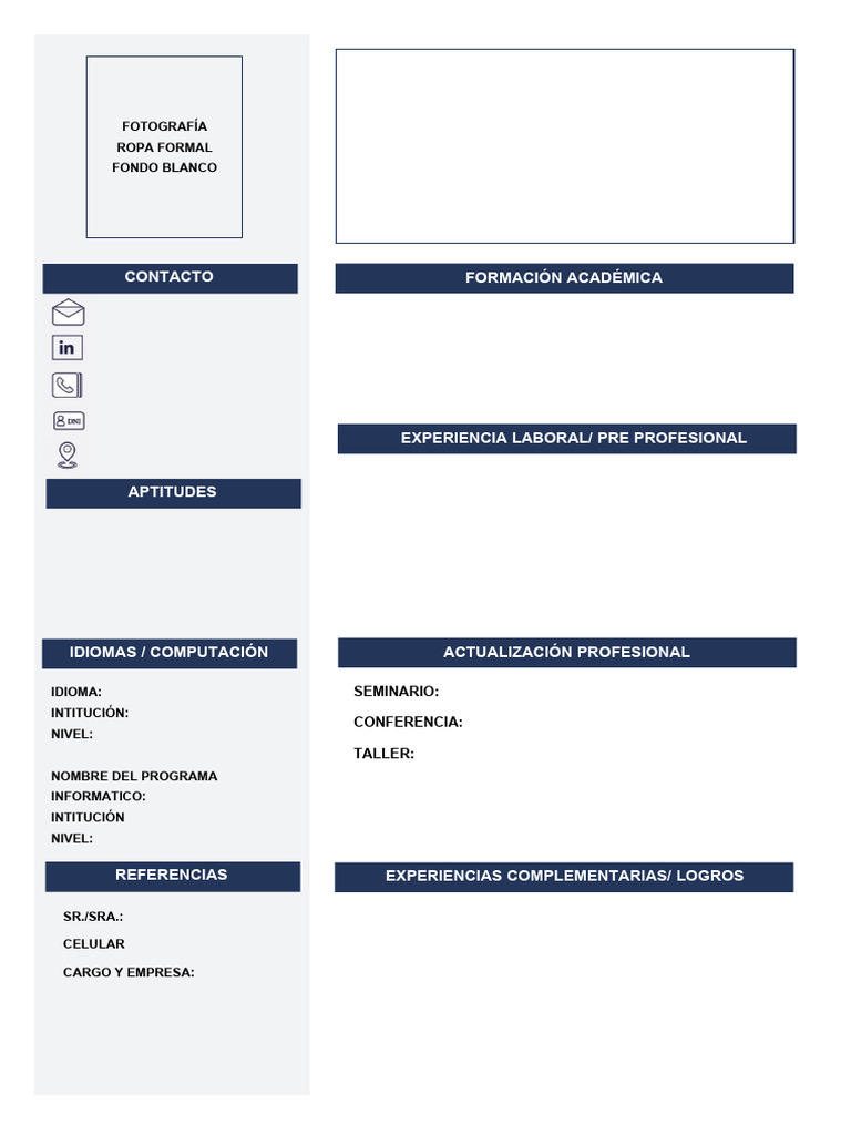 Modelo CV 2023 | PDF