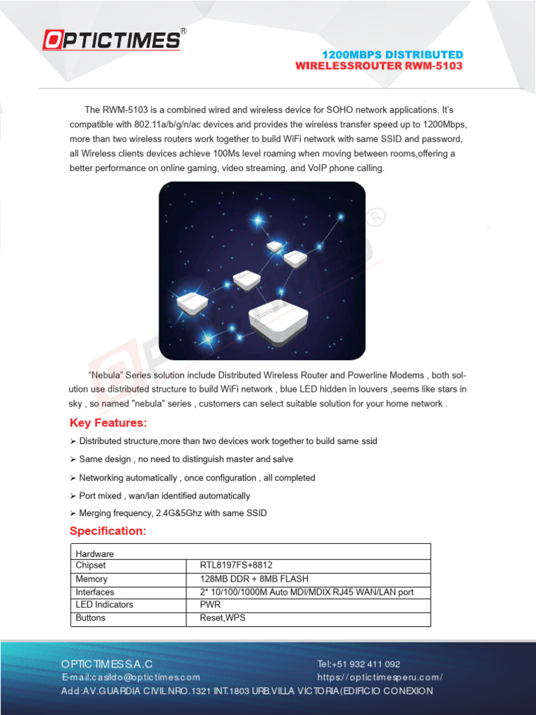 Router Inalámbrico RWM-5103 | PDF | Wi Fi | Ieee 802.11