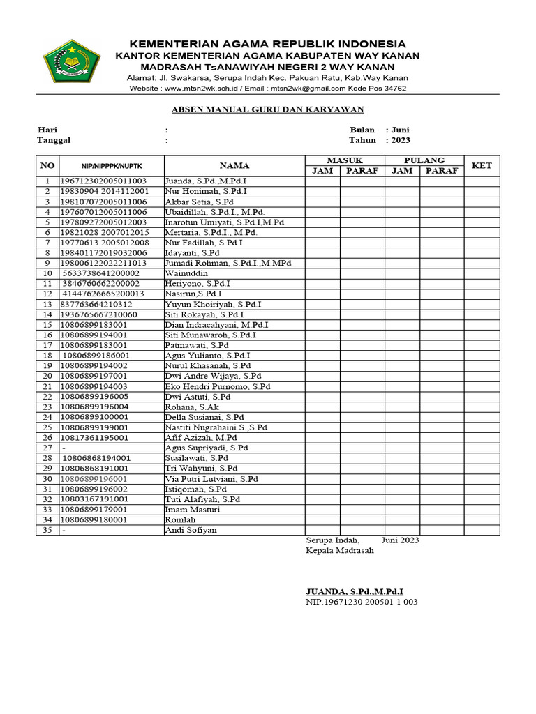 ABSEN MANUAL New | PDF