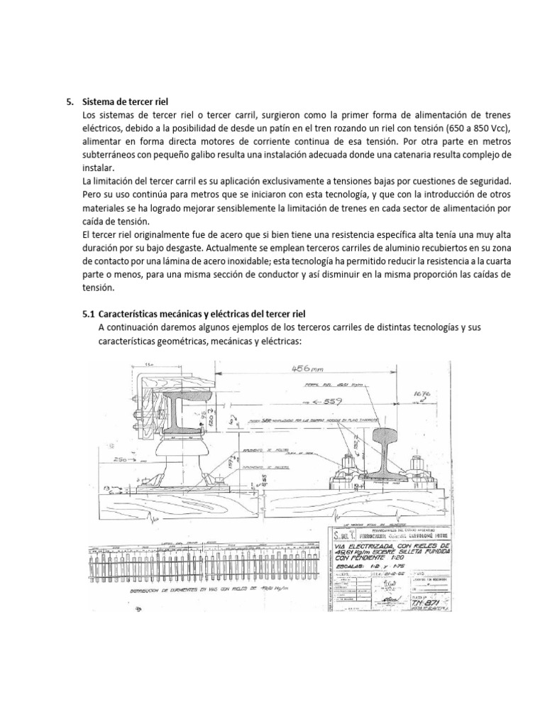 Ventajas del Tercer Riel en Trenes Eléctricos | PDF | Electricidad ...
